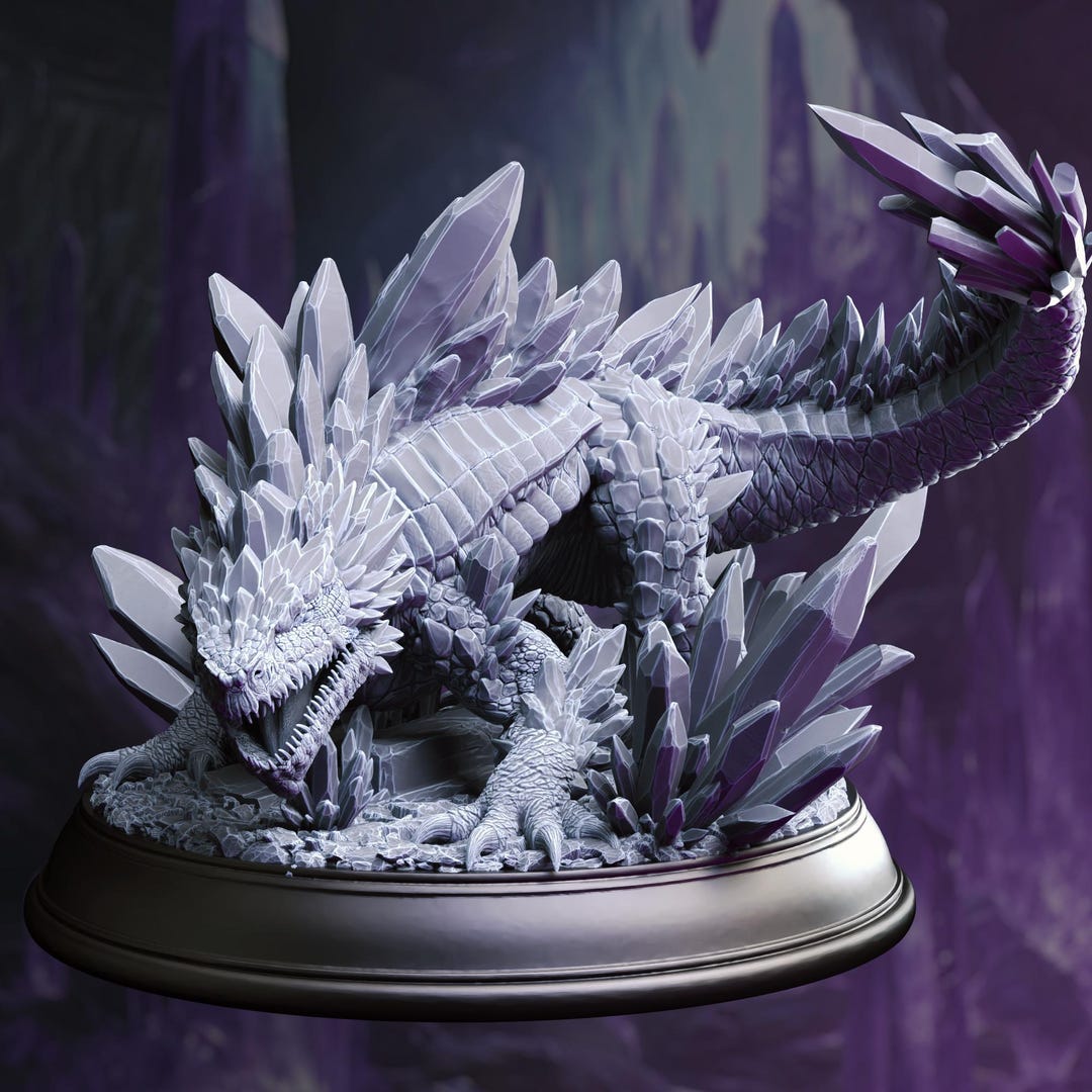 Crystal Lizard Monster Boss Minion 32mm Scale - Crystalline Lizard by ...