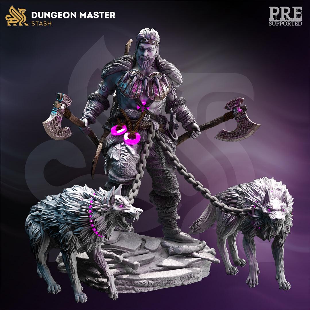 Beastmaster Barbarian Viking Hunter Druid 32mm Scale - Wolf Master by ...