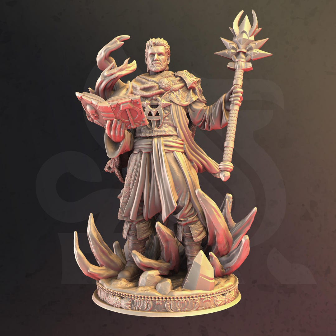 Spellbook Caster Mage Sorcerer Cultist Villain 32mm Scale - Human ...