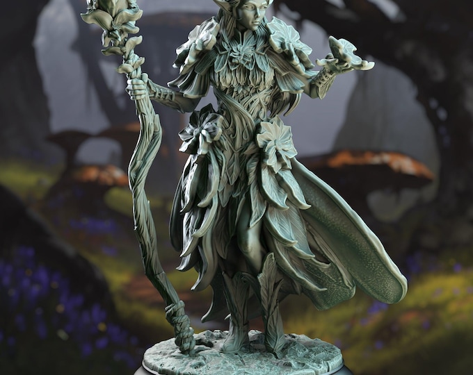 Beautiful Fey Elf Female Nature Dryad - Feywalker Elf Druid by DM Stash ...