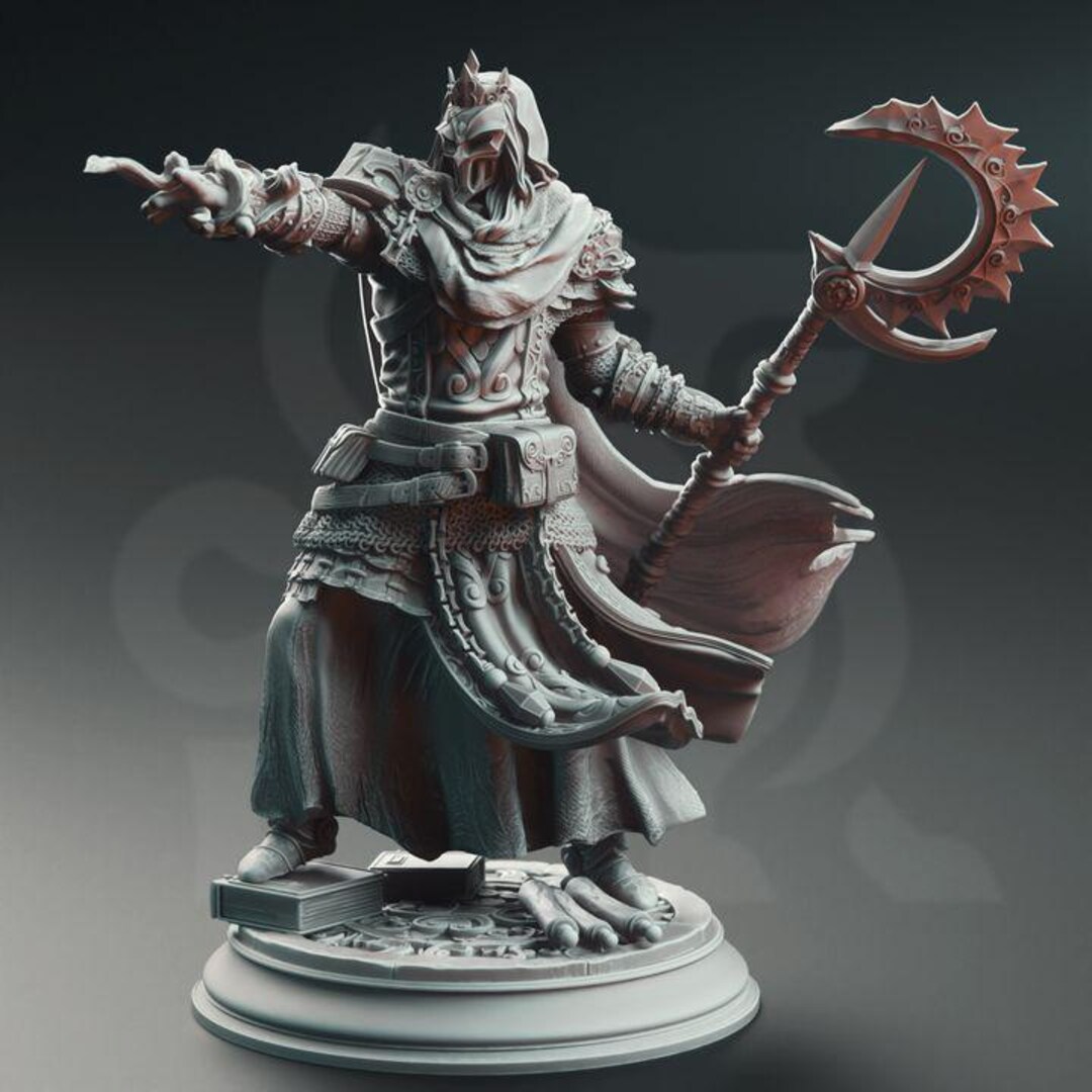 Eldrich King Scythe Fighter Villain NPC Minaiture 32mm Scale - Royal ...