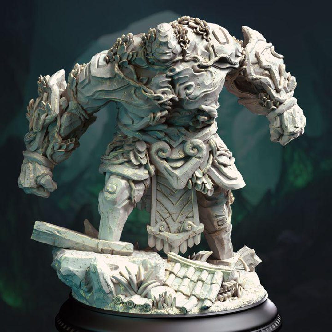 Nature Construct Enemy Stone Automaton 32mm Scale - Jade Golem by DM ...
