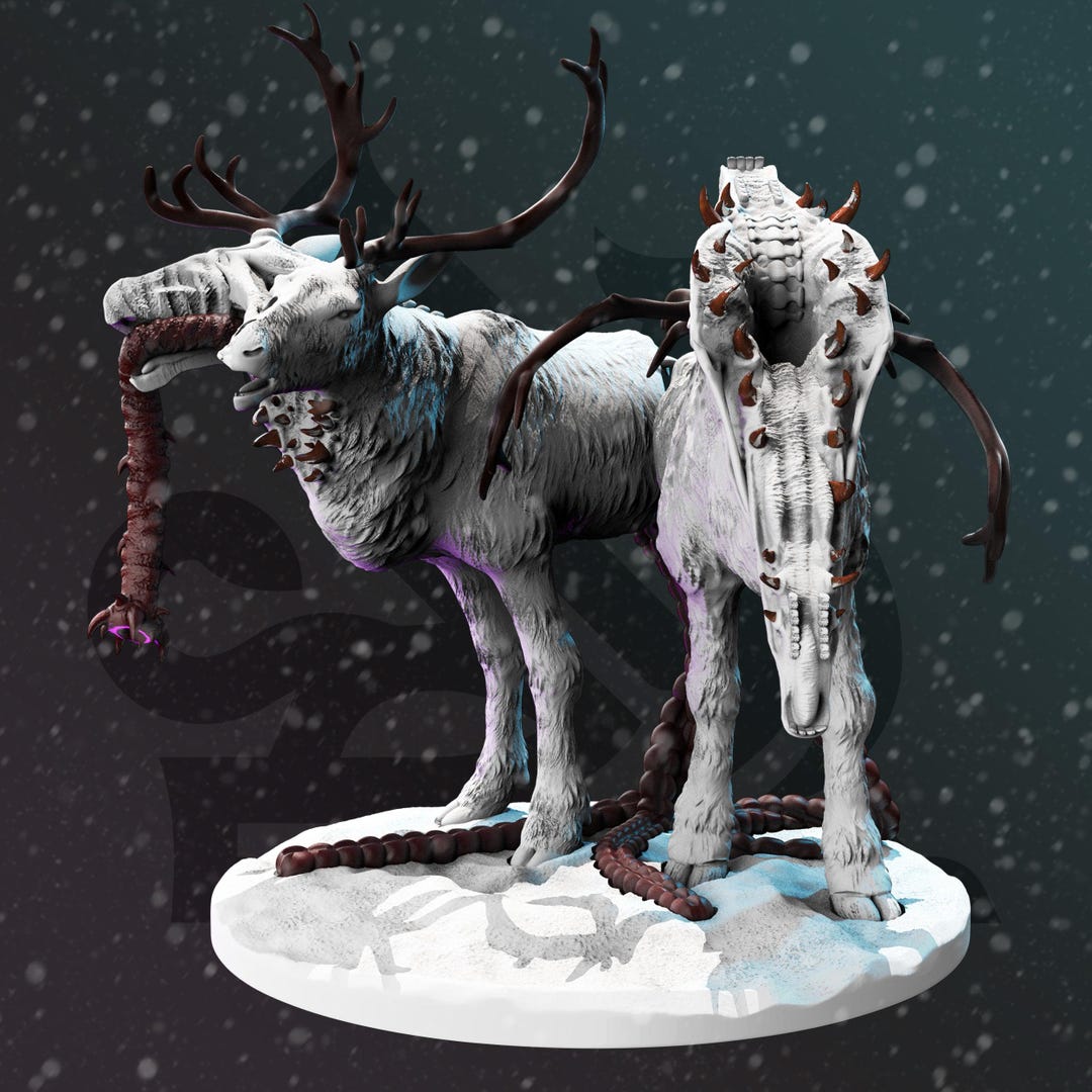 Winter Deer Beast Shapeshifting Monster Abomination Minion 32mm Scale ...