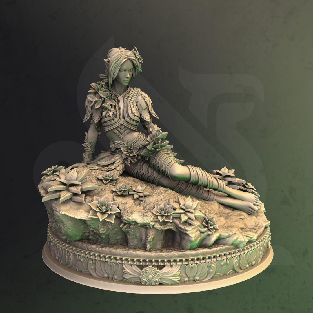 Elf Female Nature Guardian Spriggan Elemental Miniature 32mm Scale ...