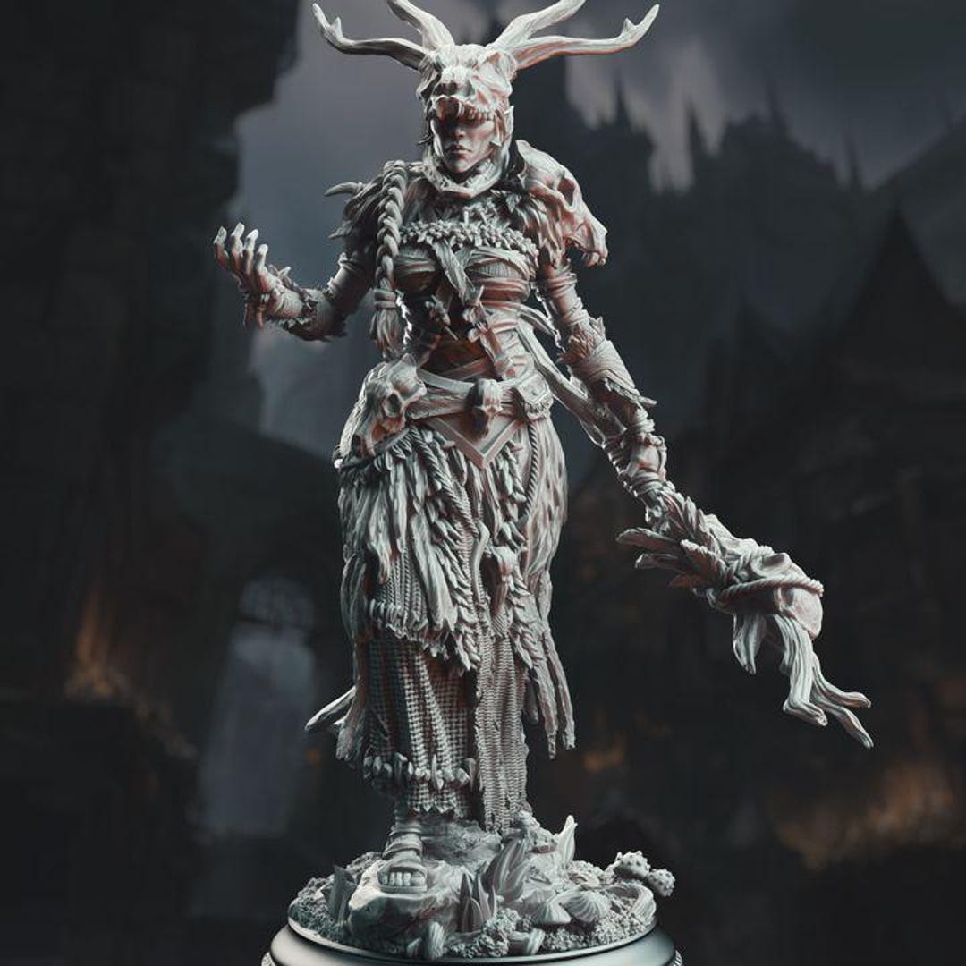 Druid Female Human Shapeshifter NPC Miniature 32mm Scale - Turak'tali ...