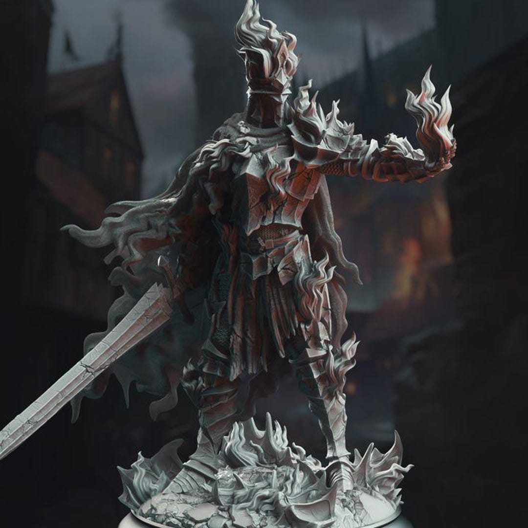 Necrotic Warrior Crown Lich Villain NPC 32mm Scale - Burning Knight by ...
