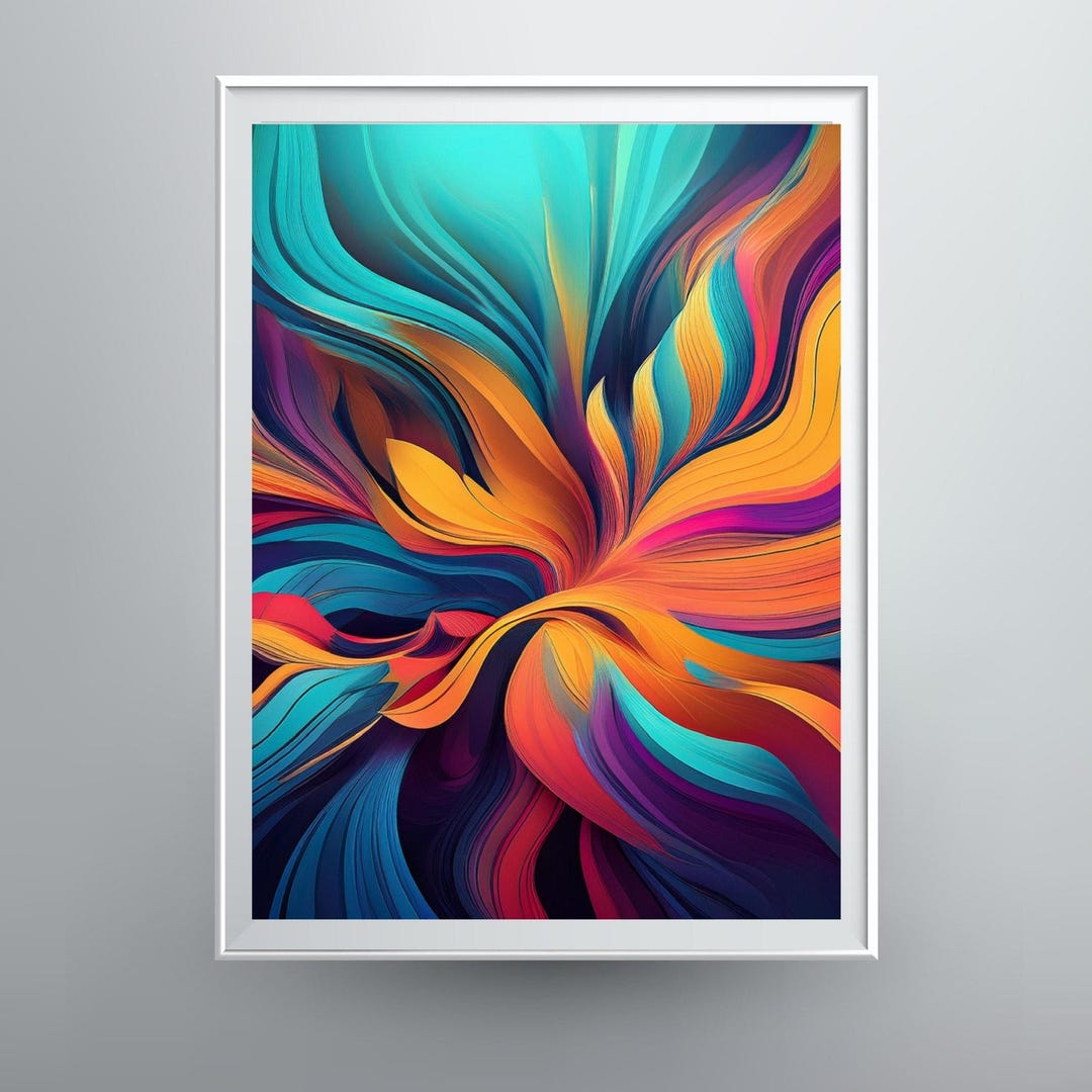 002 Contemporary Abstract Digital Wall Art, Downloadable, Mesmerizing ...