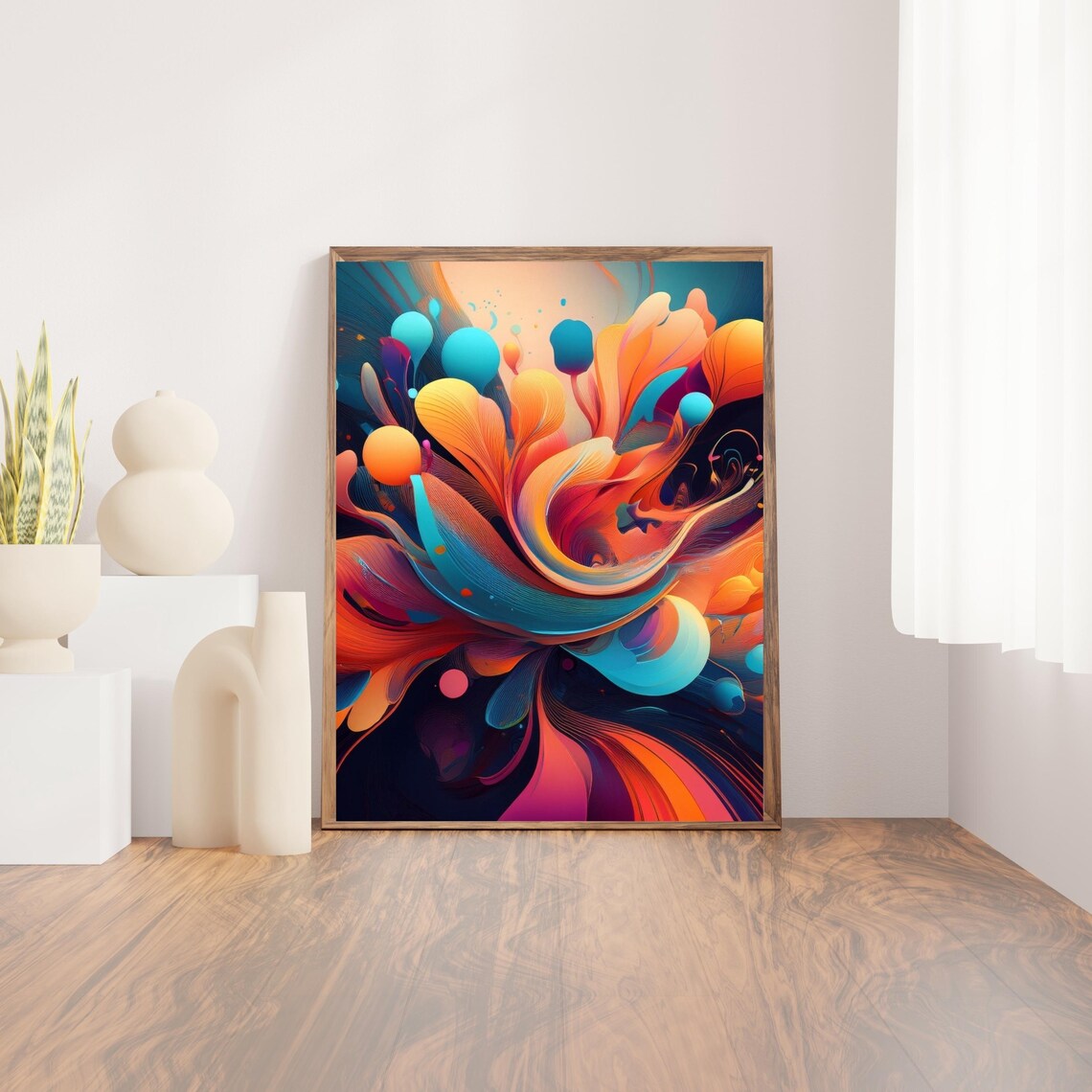 0011 Contemporary Abstract Digital Wall Art, Downloadable, Mesmerizing ...