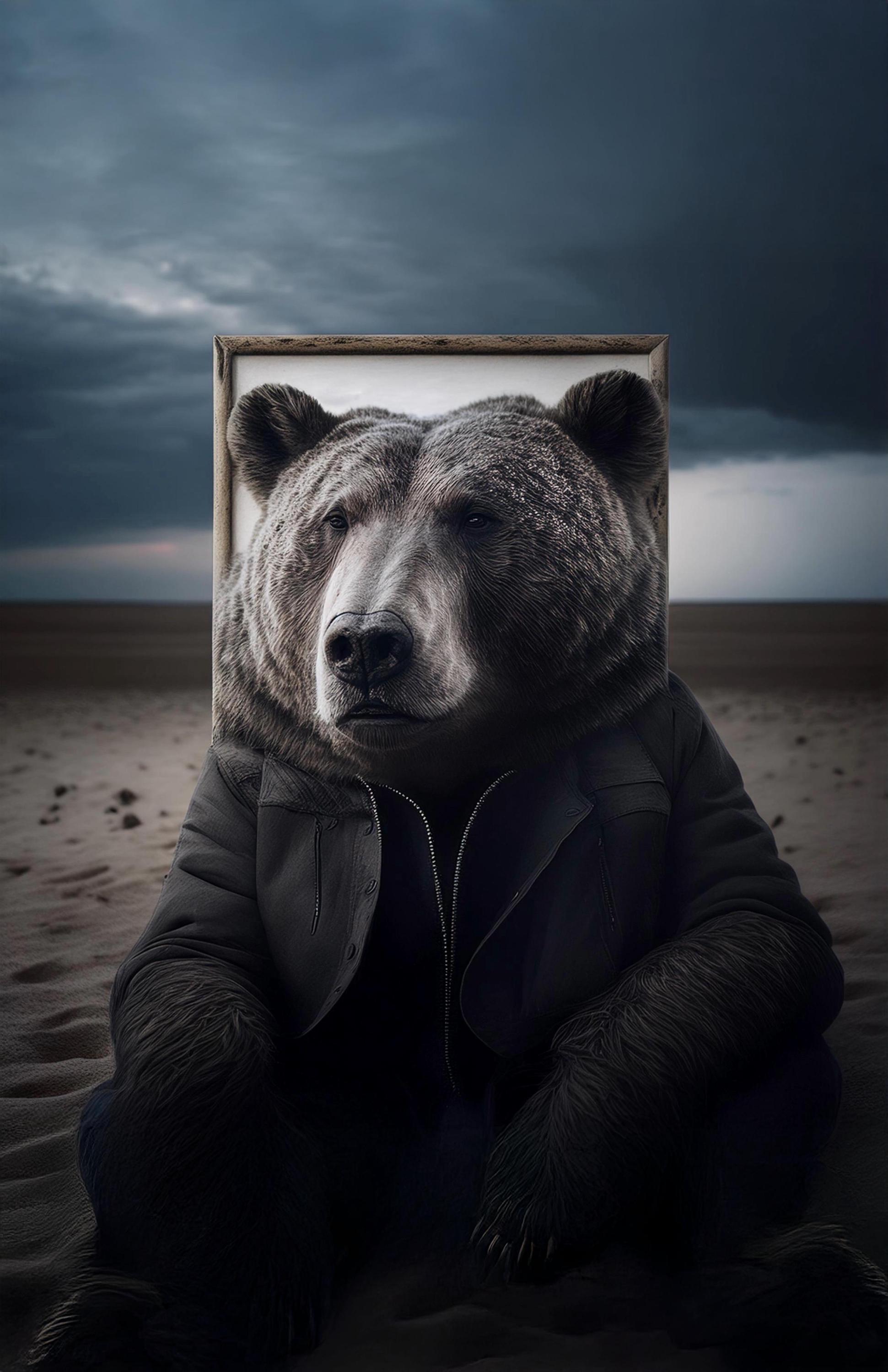 Cool Big Bear, Digital Download Print, American Modern Art, High ...