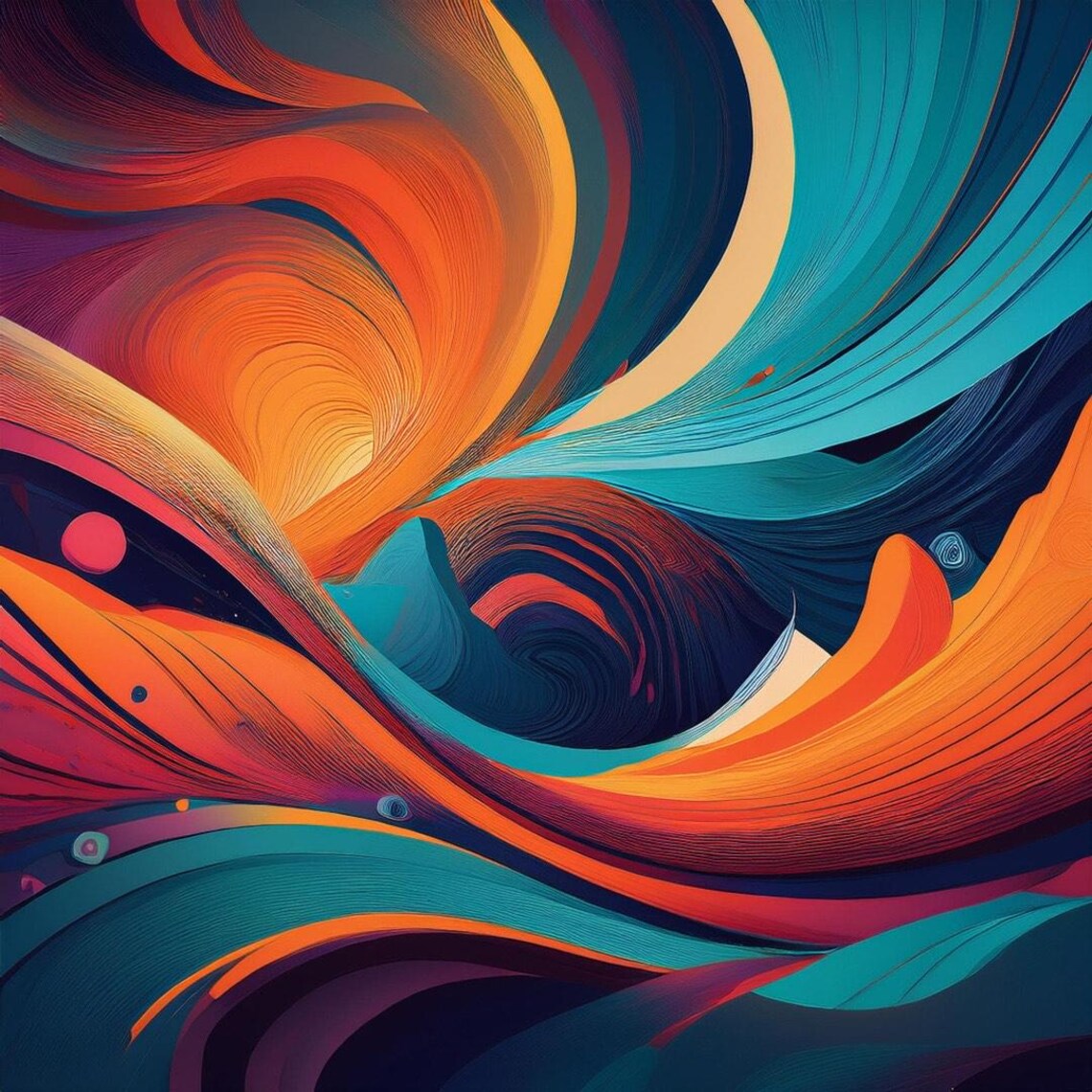 006 Contemporary Abstract Digital Wall Art, Downloadable, Mesmerizing ...