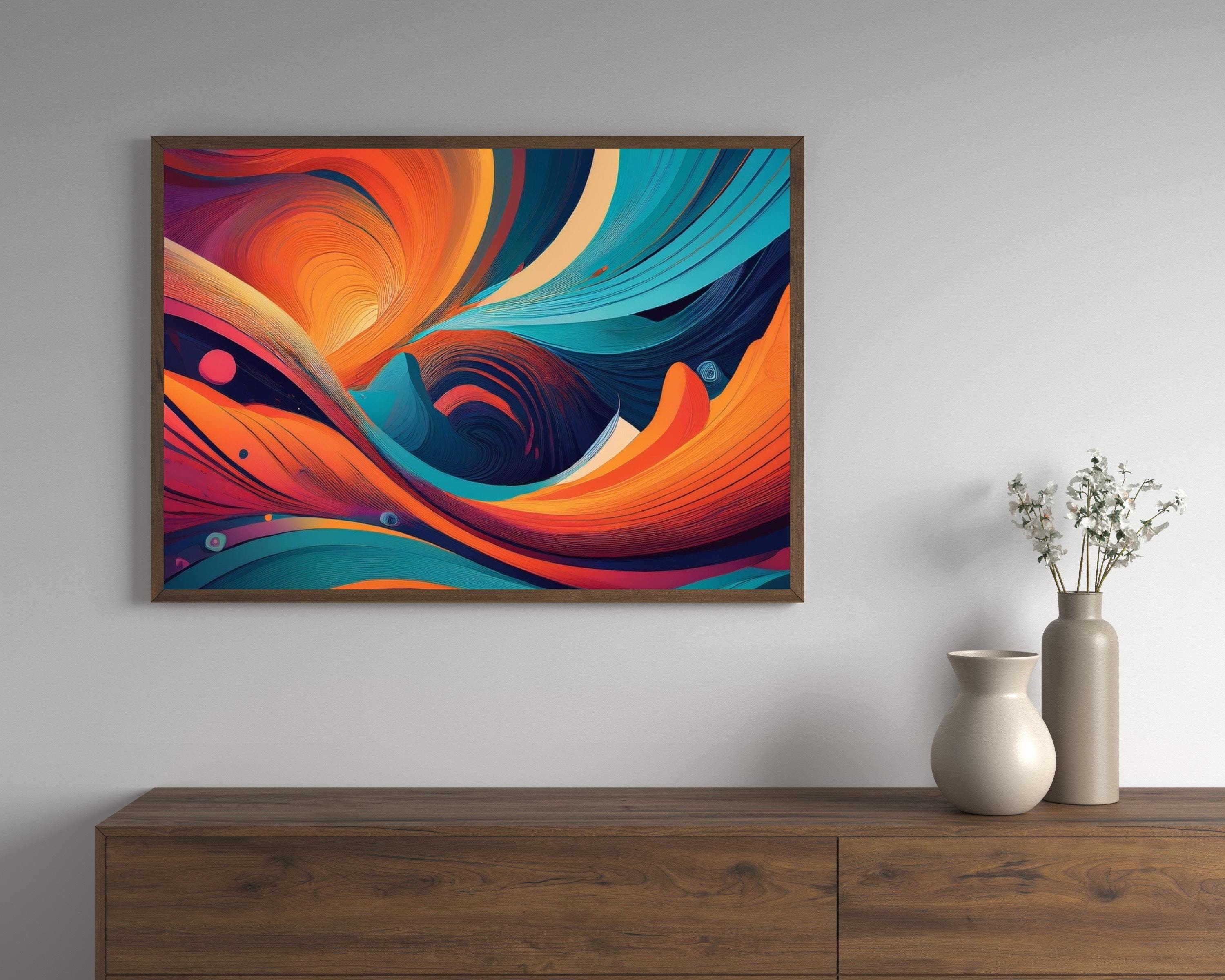 006 Contemporary Abstract Digital Wall Art, Downloadable, Mesmerizing ...