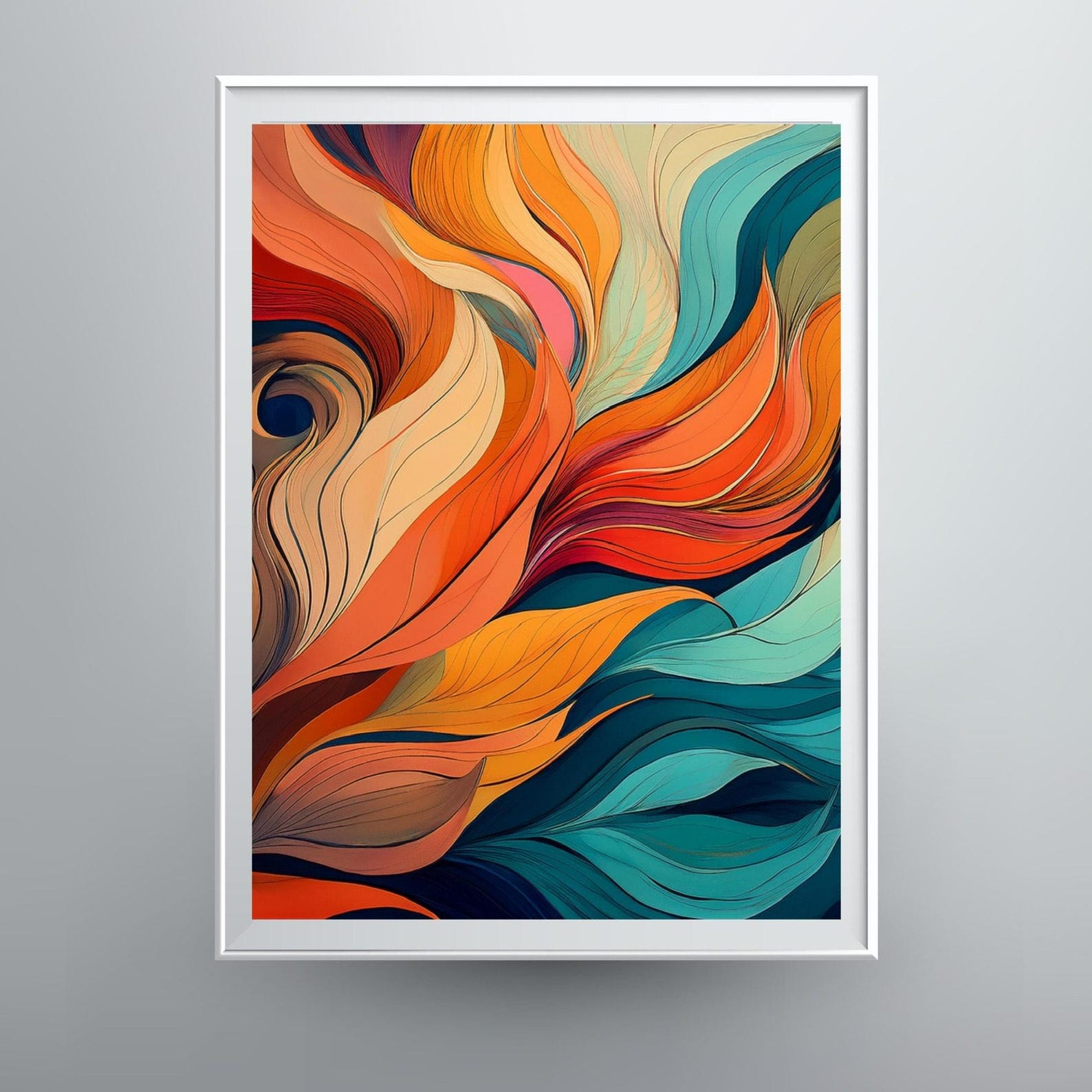 004 Contemporary Abstract Digital Wall Art, Downloadable, Mesmerizing ...