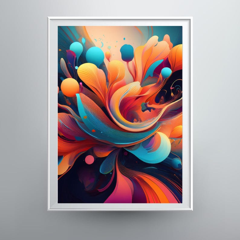 0011 Contemporary Abstract Digital Wall Art, Downloadable, Mesmerizing ...