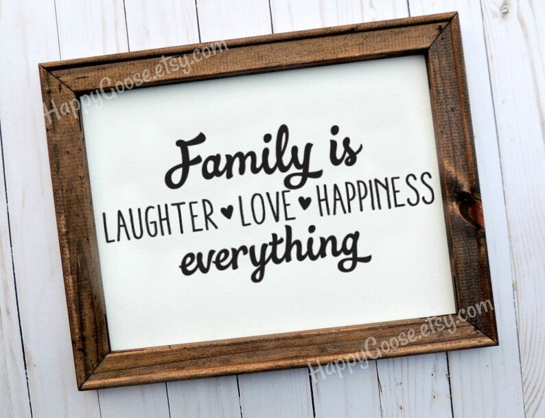 Wall Canvas Sign Reverse Canvas Family is Everything | Etsy