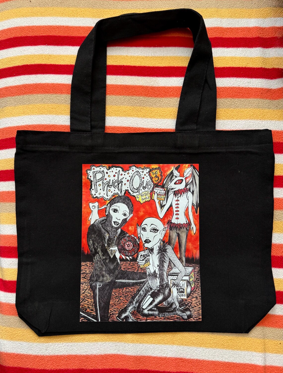 Cryptid Comic Tote Bag – Batboy, Bigfoot & Mothman Spooky Halloween ...