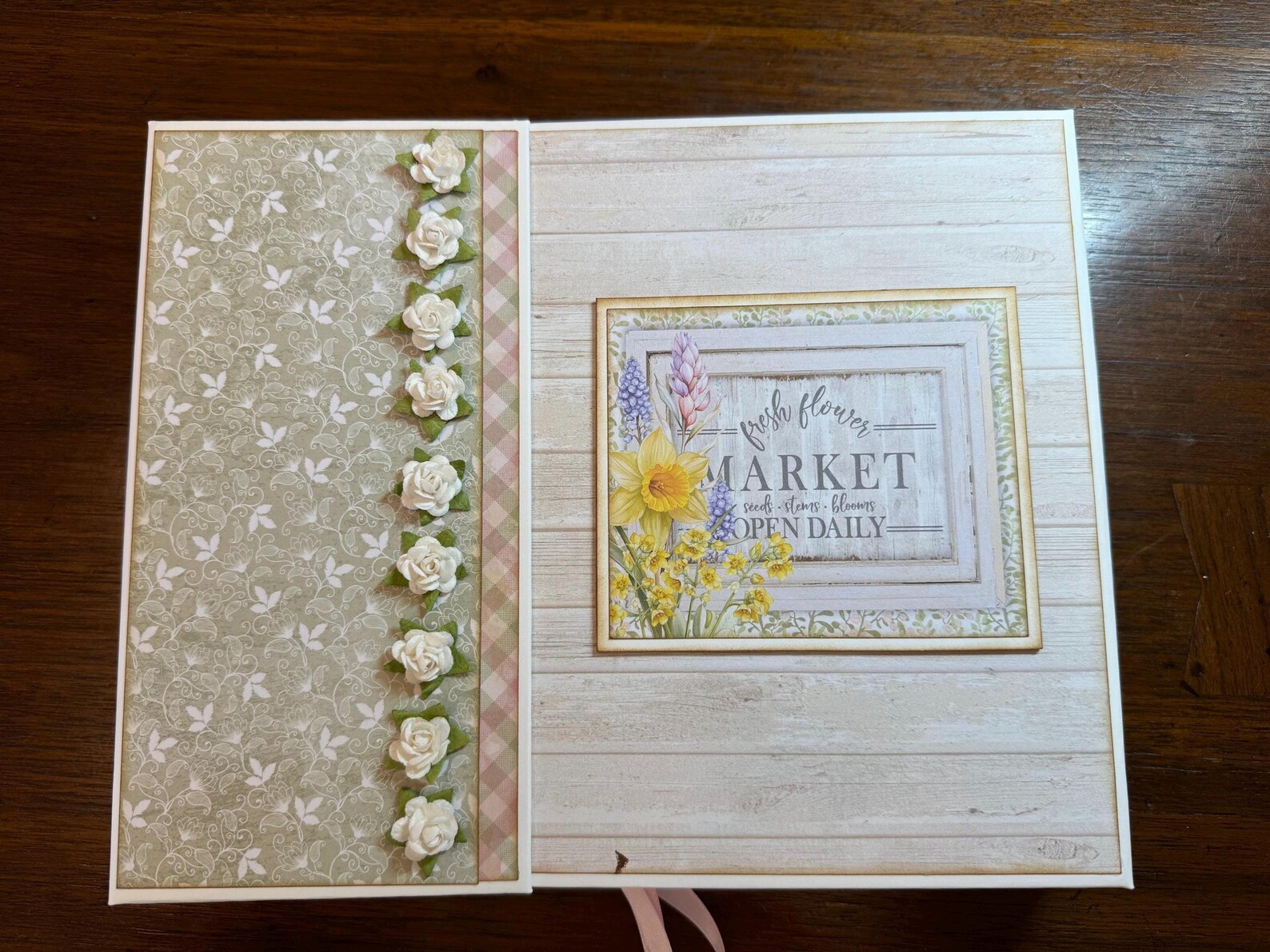Beautiful Handmade Folio Album Ready for Photos Interactive Scrapbook ...