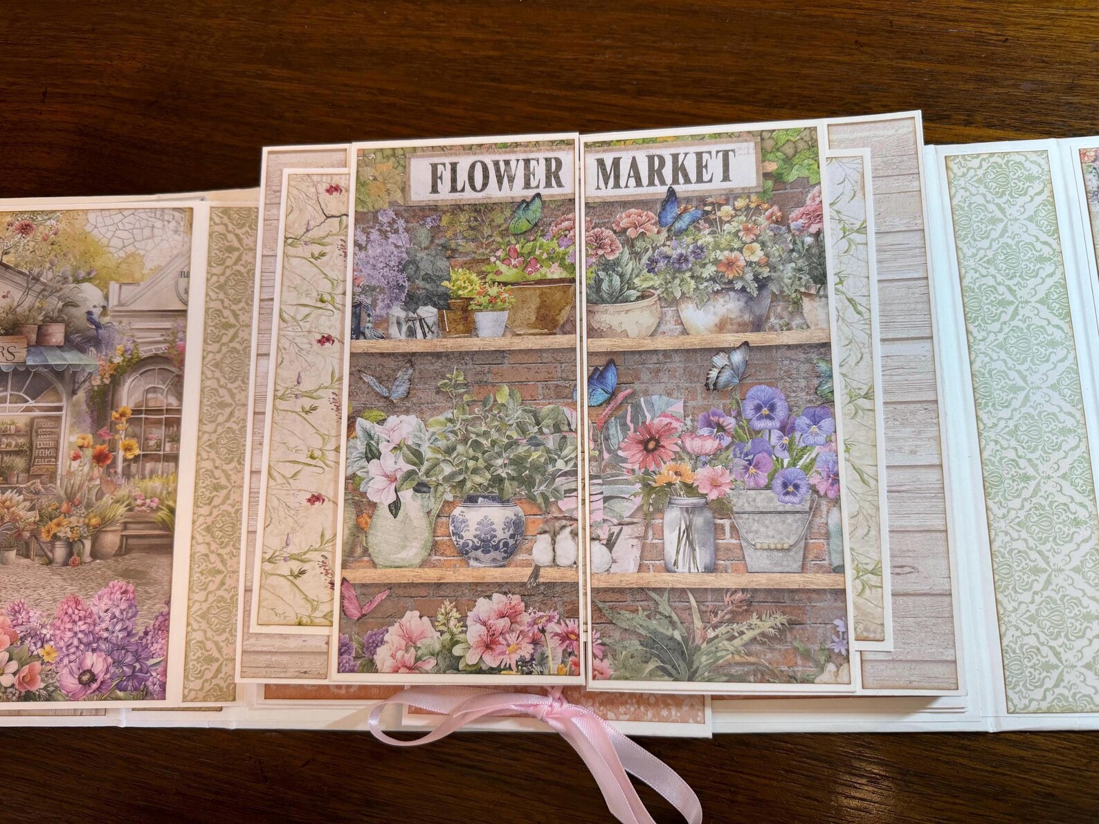 Beautiful Handmade Folio Album Ready for Photos Interactive Scrapbook ...