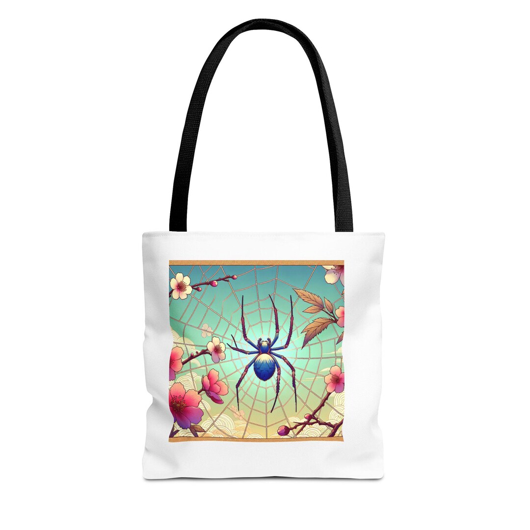 Gorgeous Floral Spider Tote Bag, Vintage-inspired Design, Perfect for ...