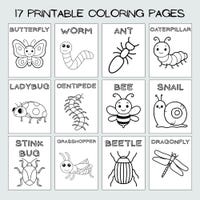 20 Printable Insects Coloring Pages - Etsy Canada