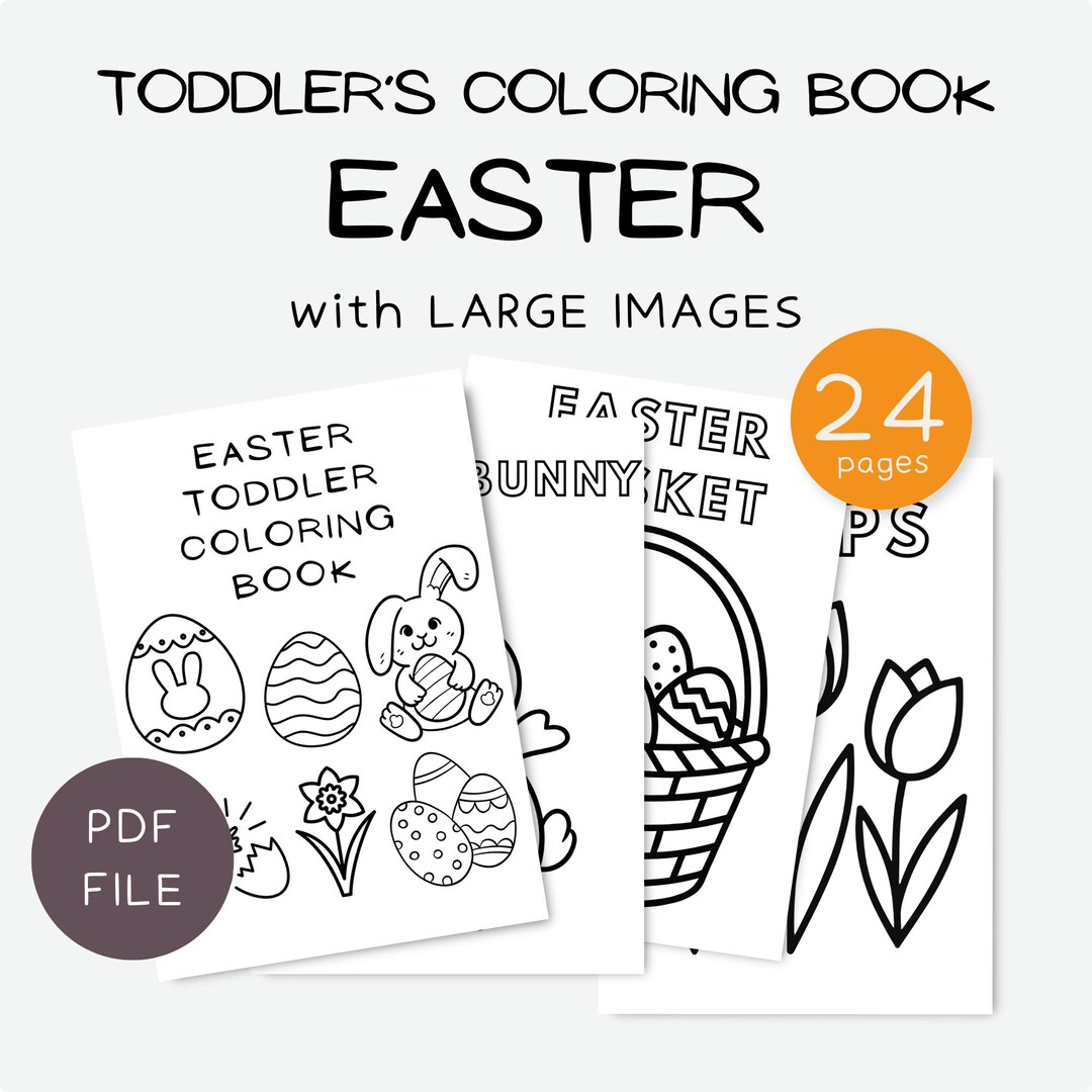 Easter Coloring Pages for Toddlers Printable Easter Bunny Easter Eggs ...