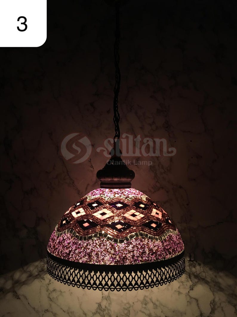 Turkish Mosaic Hanging Chandelier Pendant Lamp, Turkish Pendant Lamp ...