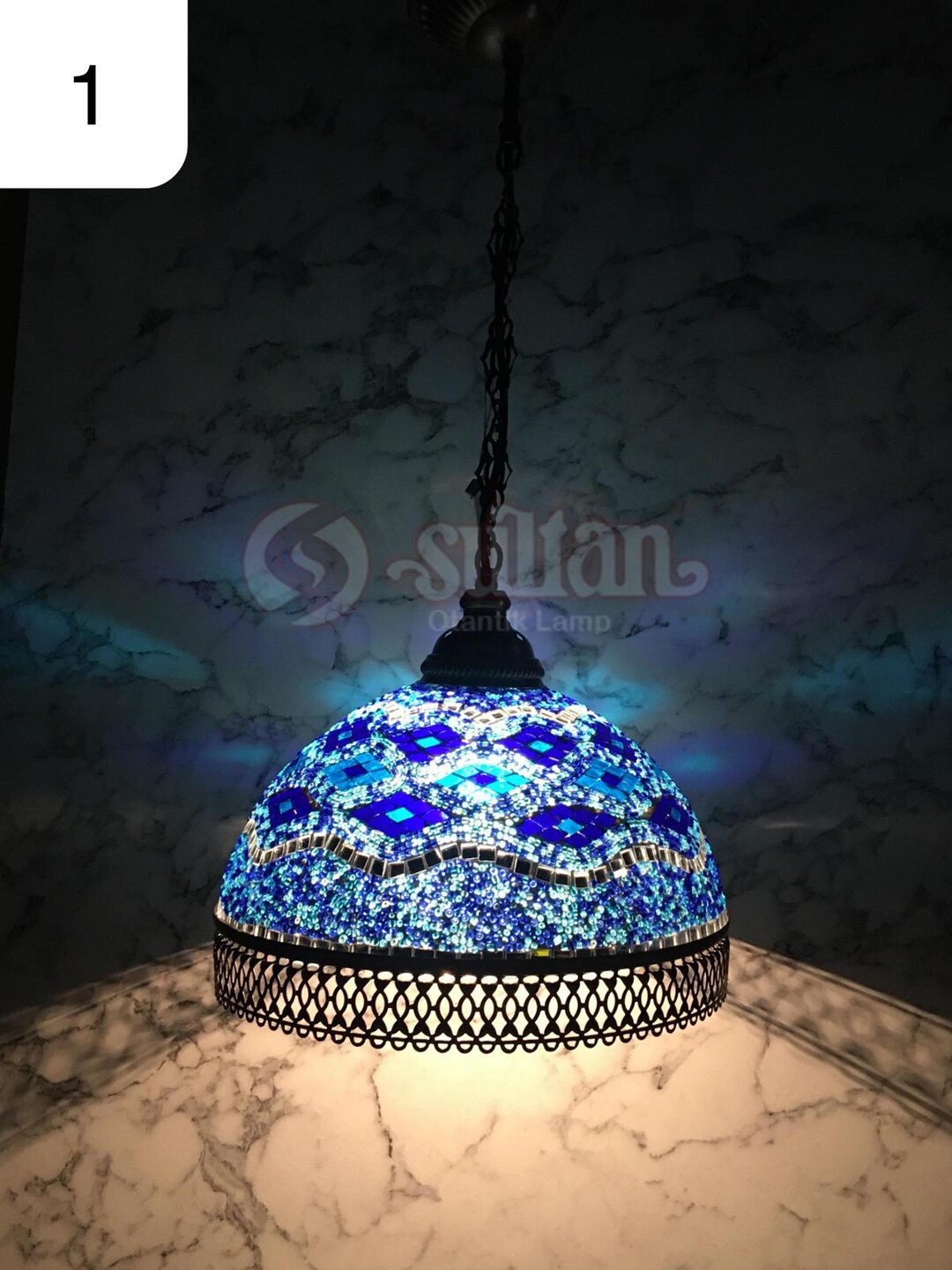 Turkish Mosaic Hanging Chandelier Pendant Lamp, Turkish Pendant Lamp ...