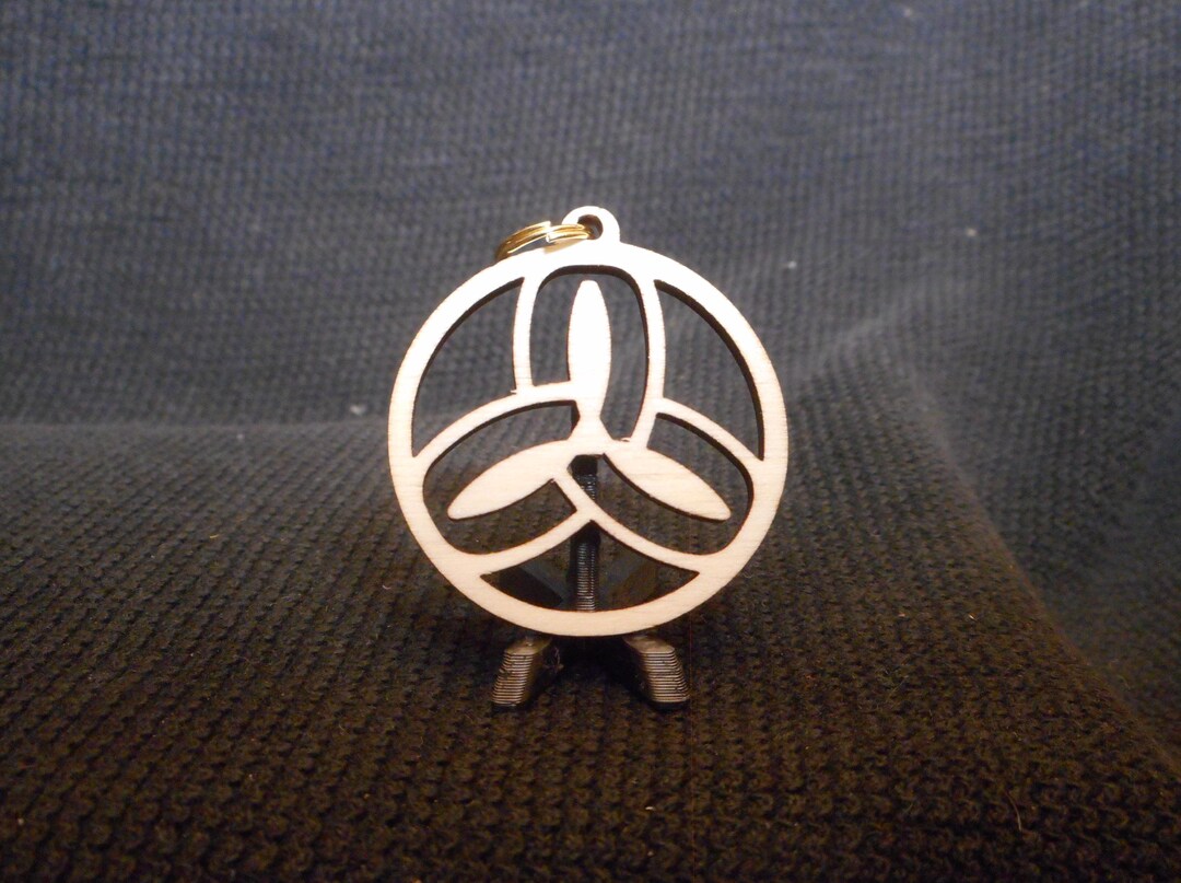Trefoil Medallion Charm, Custom Designed, Laser-cut Birch (31mm/50cent ...