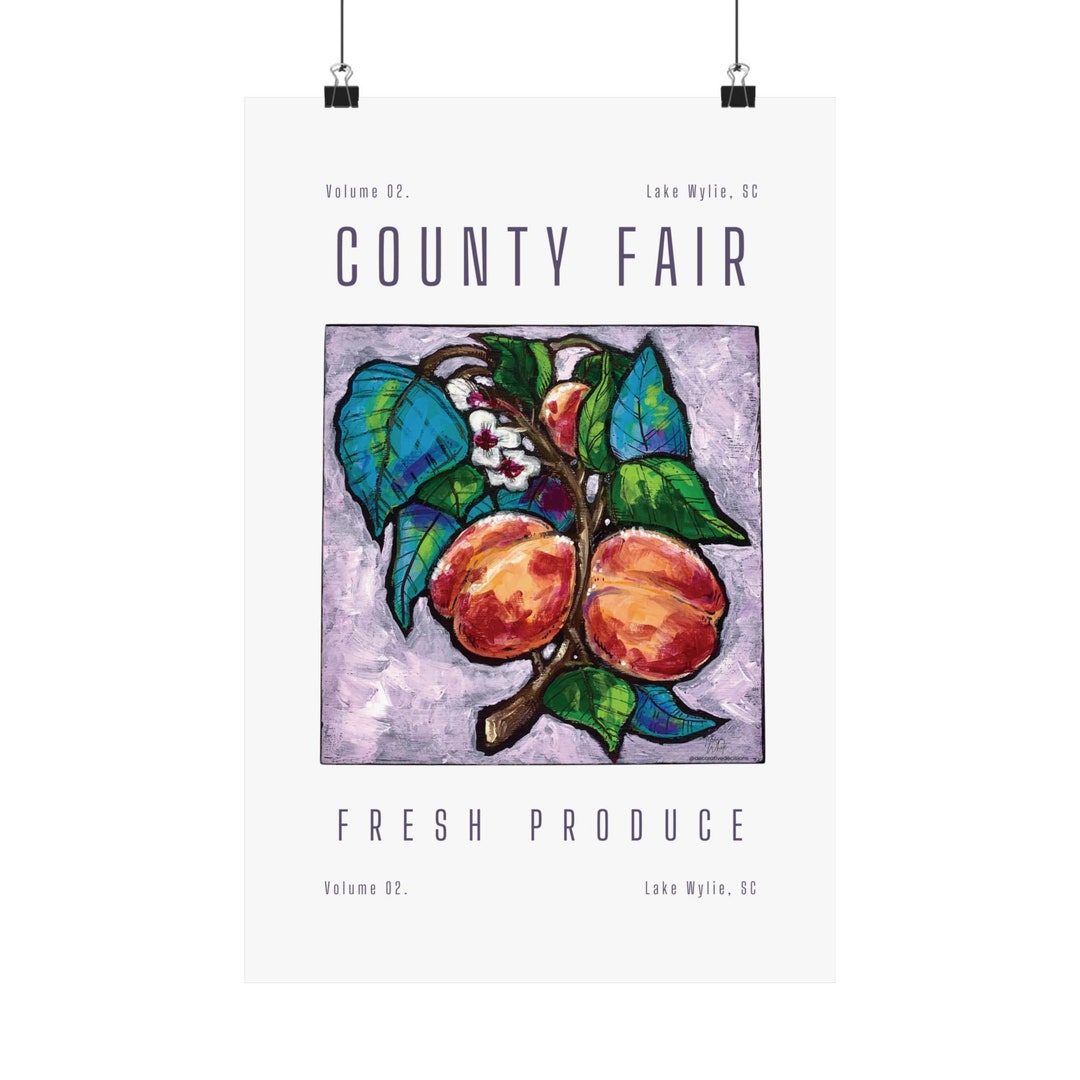 Matte Vertical Posters, Vintage Vertical Posters, Peaches Market ...