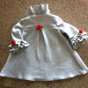 Girls Fleece Coat Pattern With Ear Warmer PDF Sewing Pattern ...