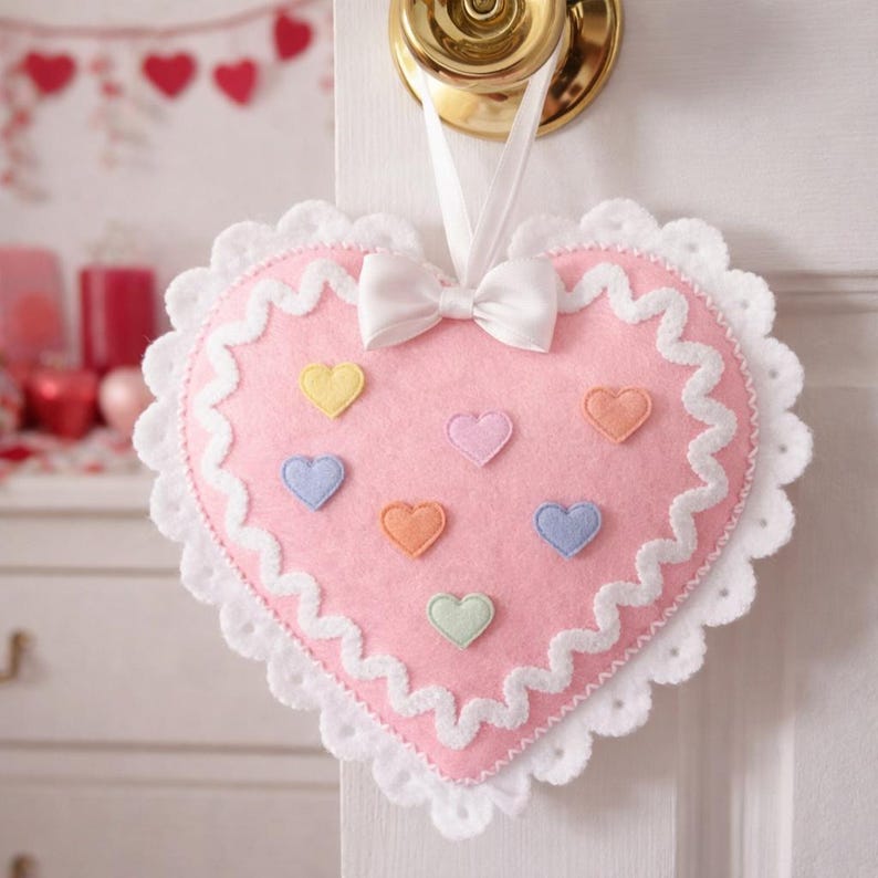 Felt Candy Heart Valentine's Day Ornament PDF Pattern - Etsy