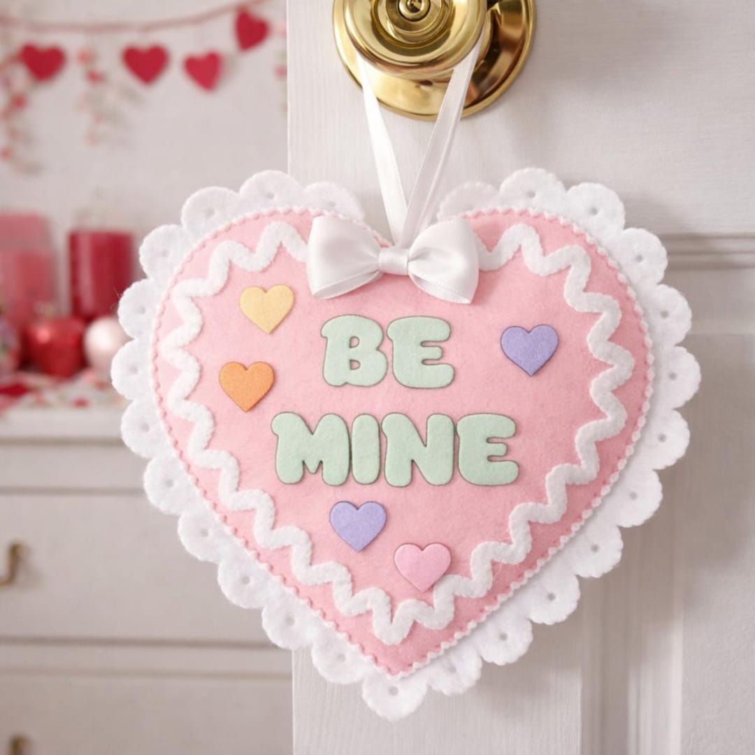 Felt Candy Heart Valentine's Day Ornament PDF Pattern - Etsy