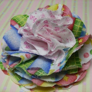 Mixed Fabric Flower Bundle 5 PDF Tutorial ... Includes 3 Flowers - Etsy