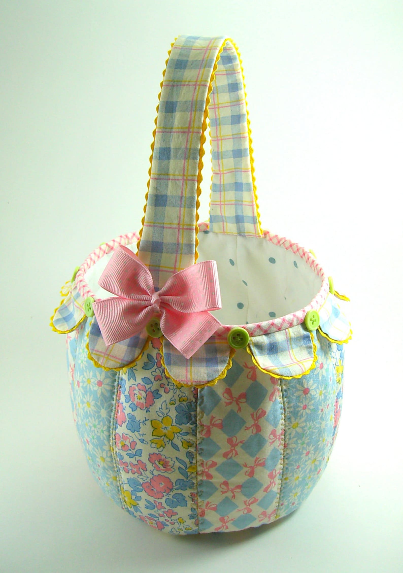 Fabric Basket PDF Sewing Pattern Tutorial ... Pumpkin Basket - Etsy