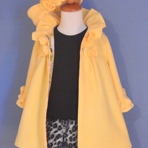 Girls Fleece Coat Pattern With Ear Warmer PDF Sewing Pattern ...