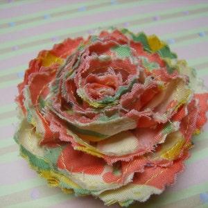 Mixed Fabric Flower Bundle 6 PDF Tutorial ... Includes 3 Fabric Flowers ...