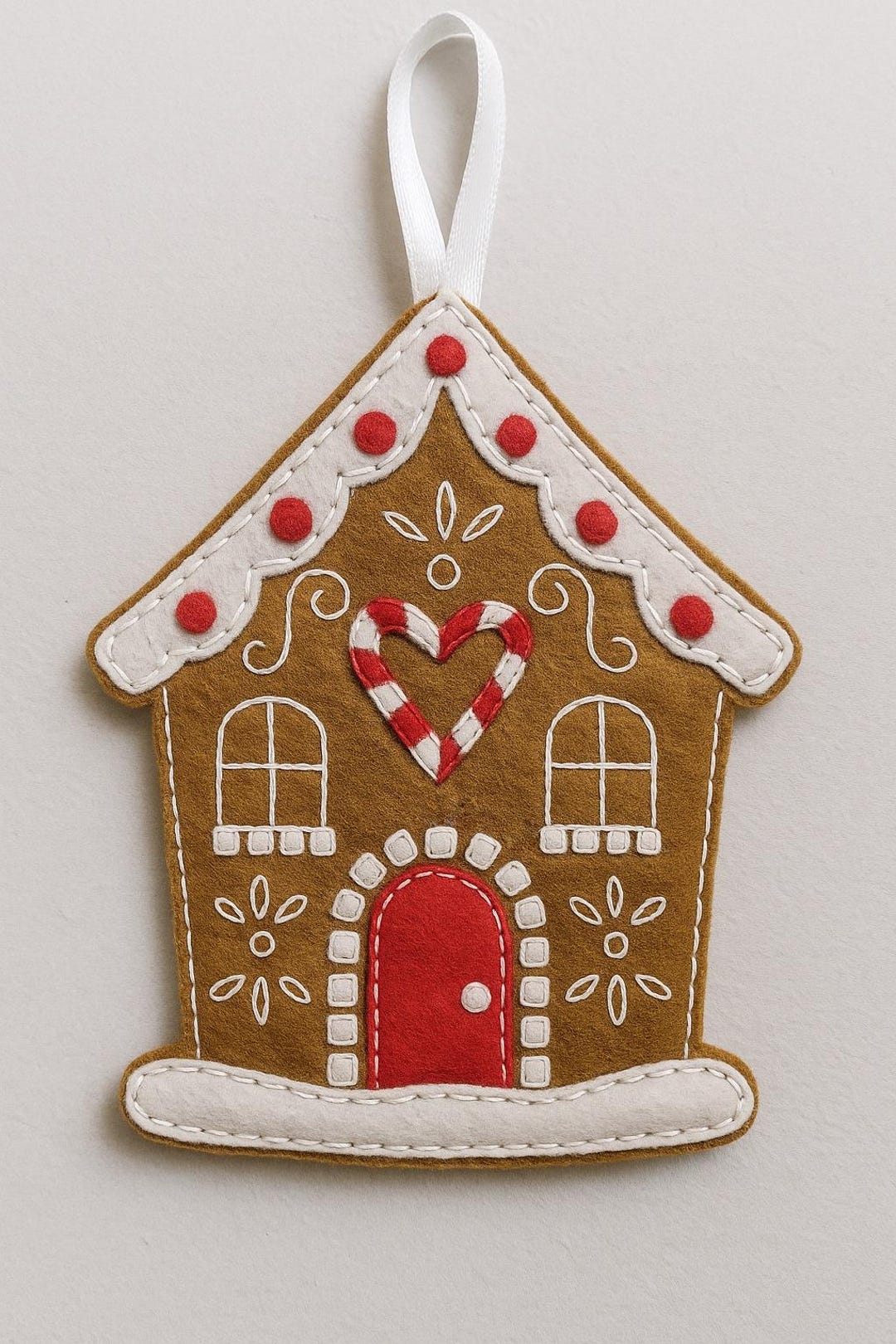 Felt Gingerbread House Christmas Ornament PDF Pattern - Etsy