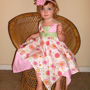 Girls Handkerchief Dress PDF Sewing Pattern Tutorial - Etsy