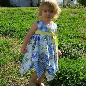 Girls Handkerchief Dress PDF Sewing Pattern Tutorial - Etsy