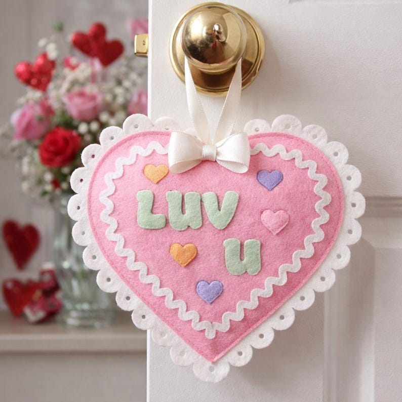 Felt Candy Heart Valentine's Day Ornament PDF Pattern - Etsy