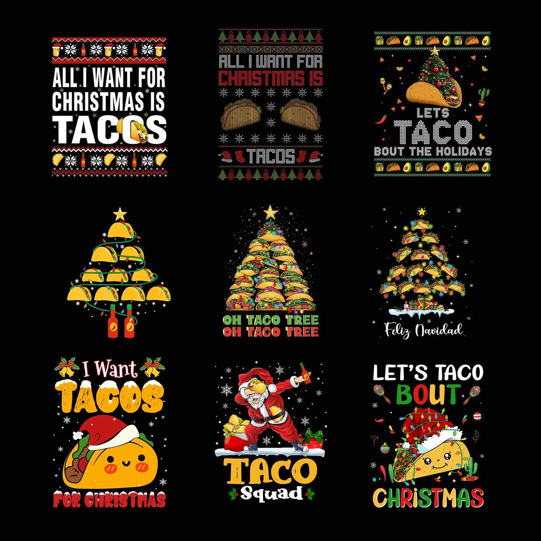 Oh Taco Tree Png, Mexican Christmas Png, Love Taco Png , Mexican Food ...