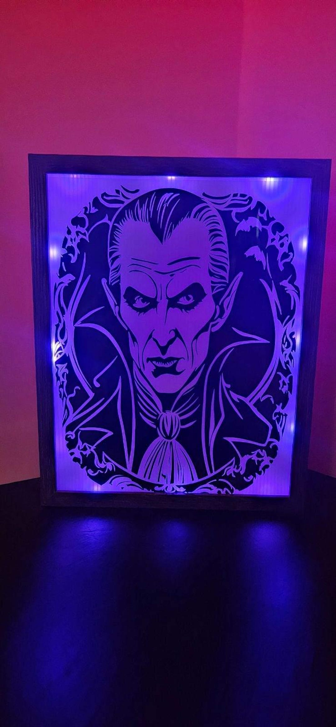 Dracula Light-up Shadow Box - Etsy