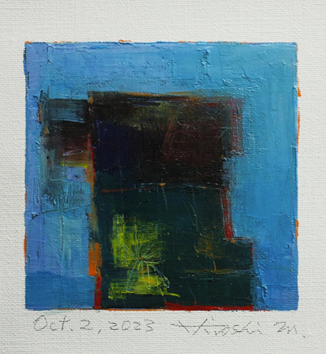 Oct. 2, 2023 - Original Abstract Oil Painting - 9x9 Painting (9 Cm X 9 ...