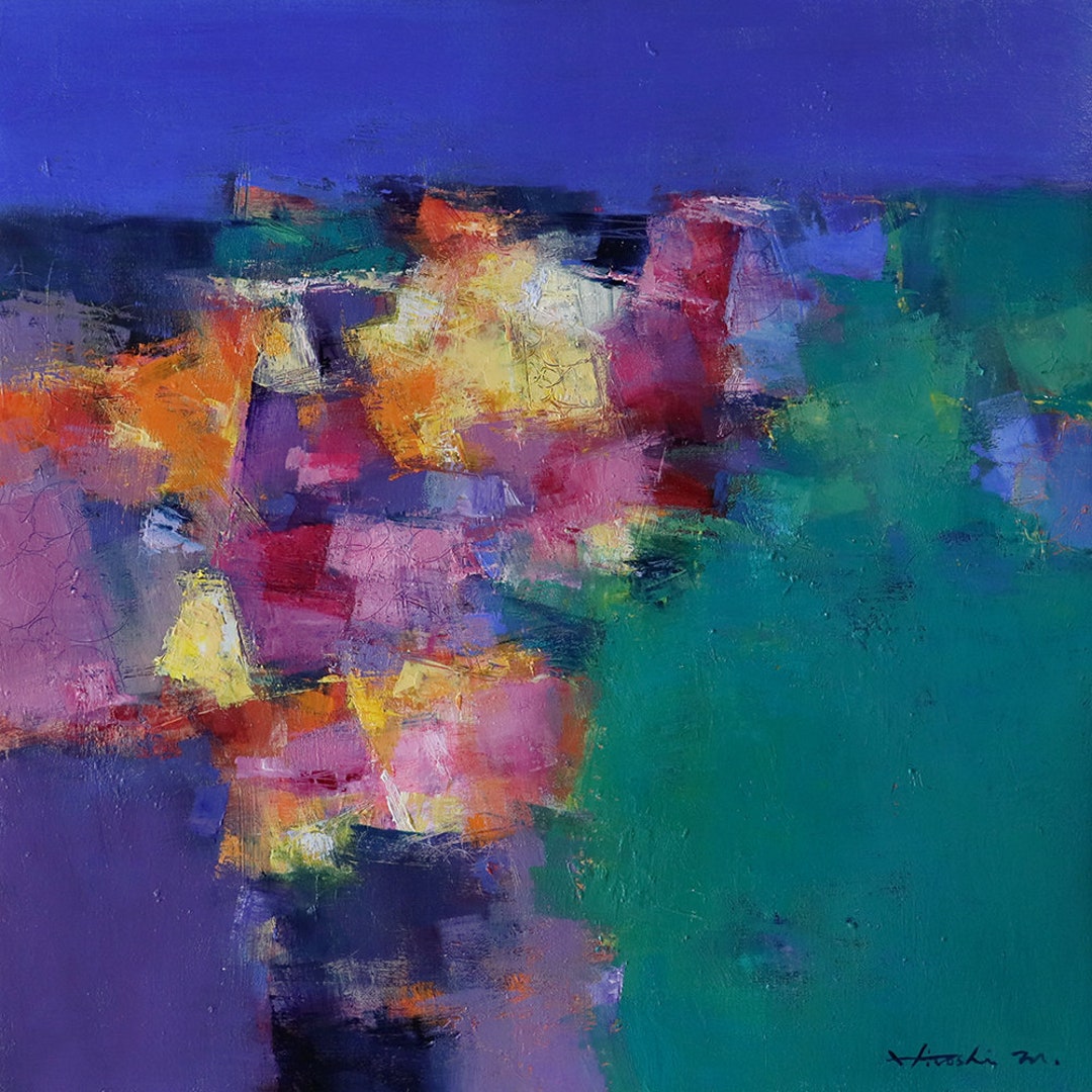 June 2021 1 Original Abstract Oil Painting 41.0 Cm X 41.0 Cm app. 16 ...