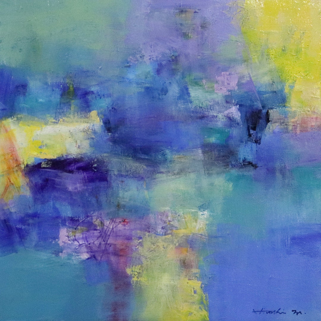 May 2021 - 4 - Original Abstract Oil Painting - 33.3 Cm X 33.3 Cm (app ...