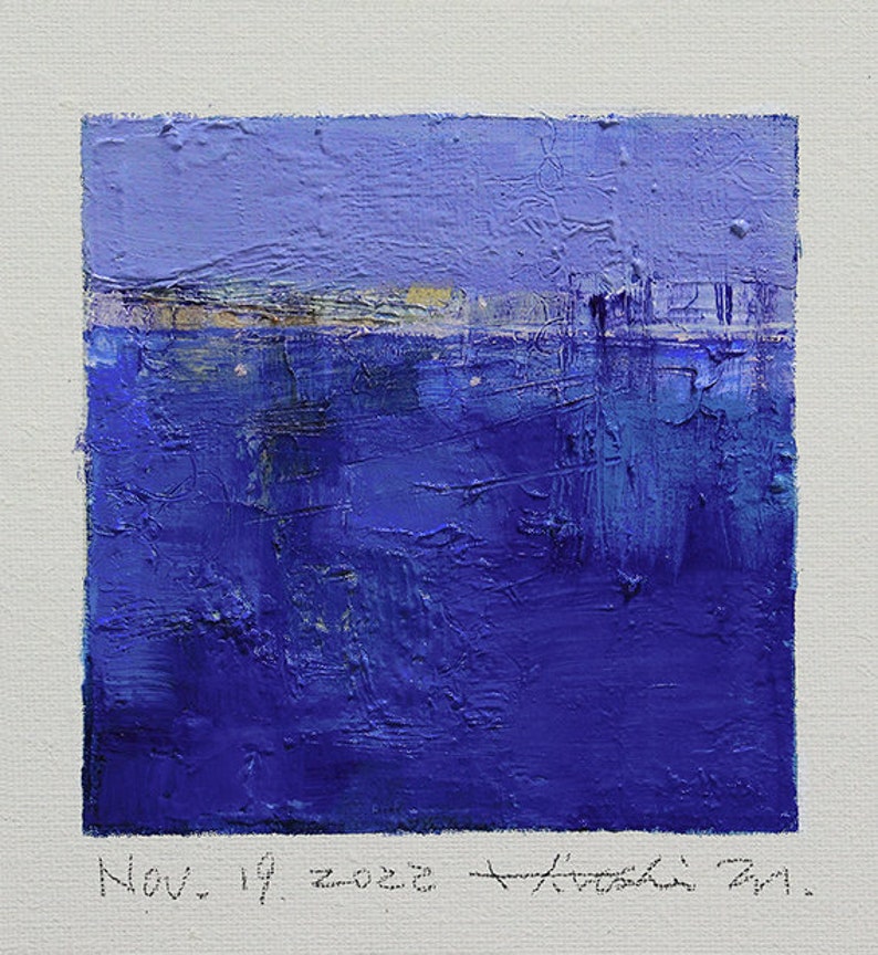 Nov. 19 2022 Original Abstract Oil Painting 9x9 Painting - Etsy