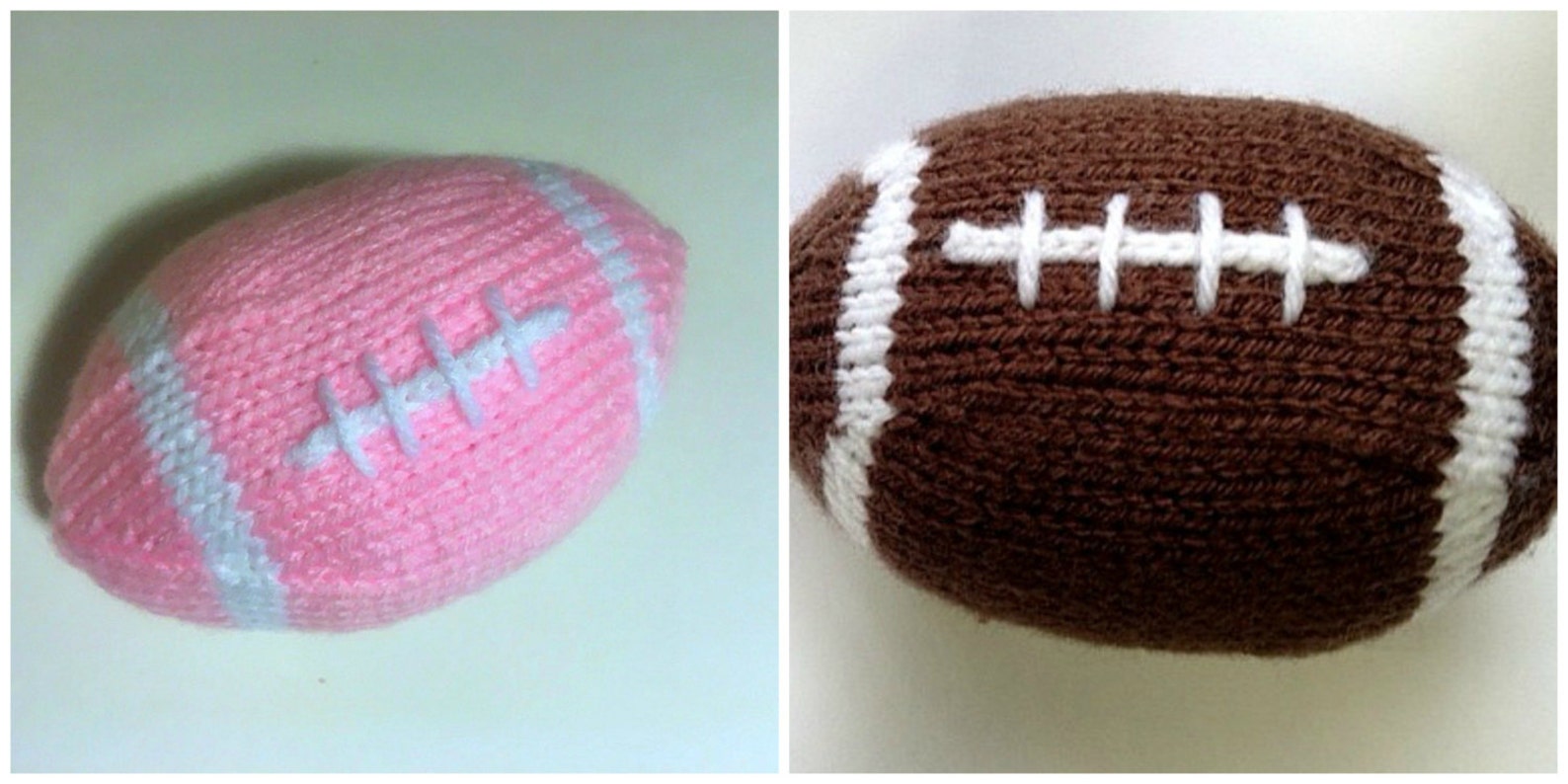 Football Hand Knit for Stress Relief Toy Stress Ball Team Gear - Etsy