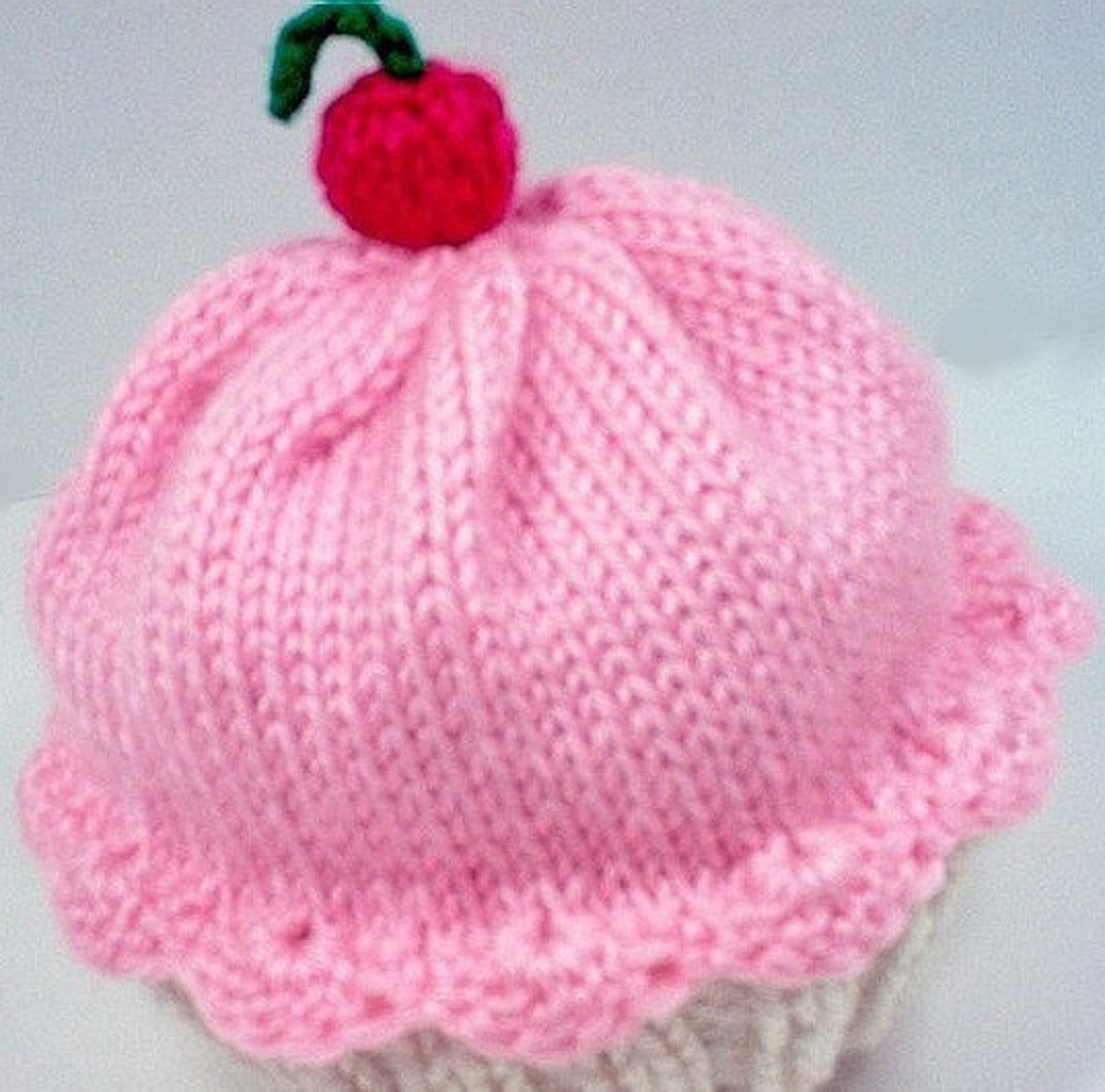 Cupcake Hat With Cherry on Top Vanilla Cream Cake Cotton Candy Frosting ...
