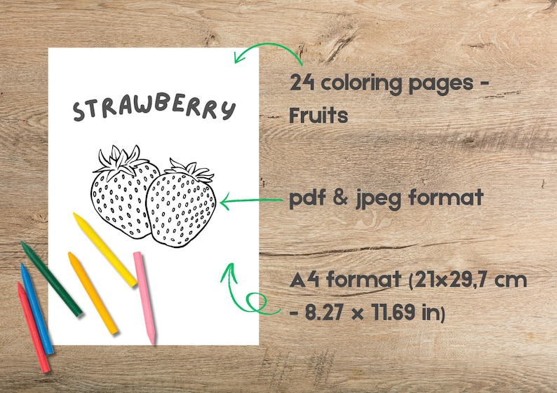 Printable Fruits Coloring Pages for Kids | 24 Fruits Sheets for ...