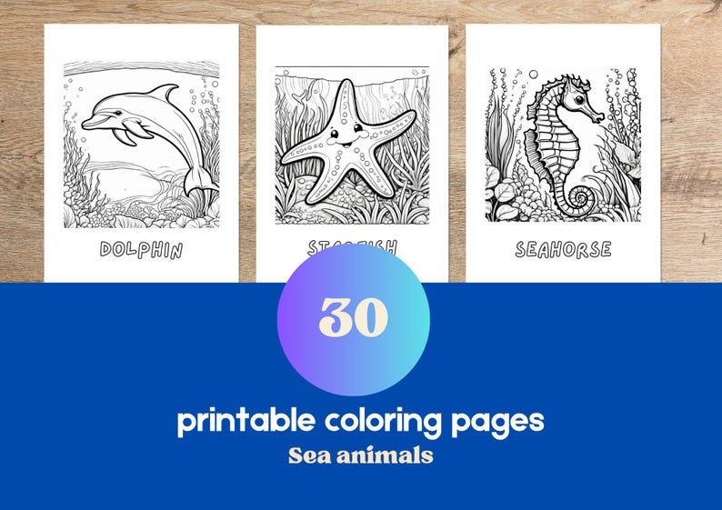 30 Printable Sea Animal Coloring Pages for Kids, Toddlers, and ...