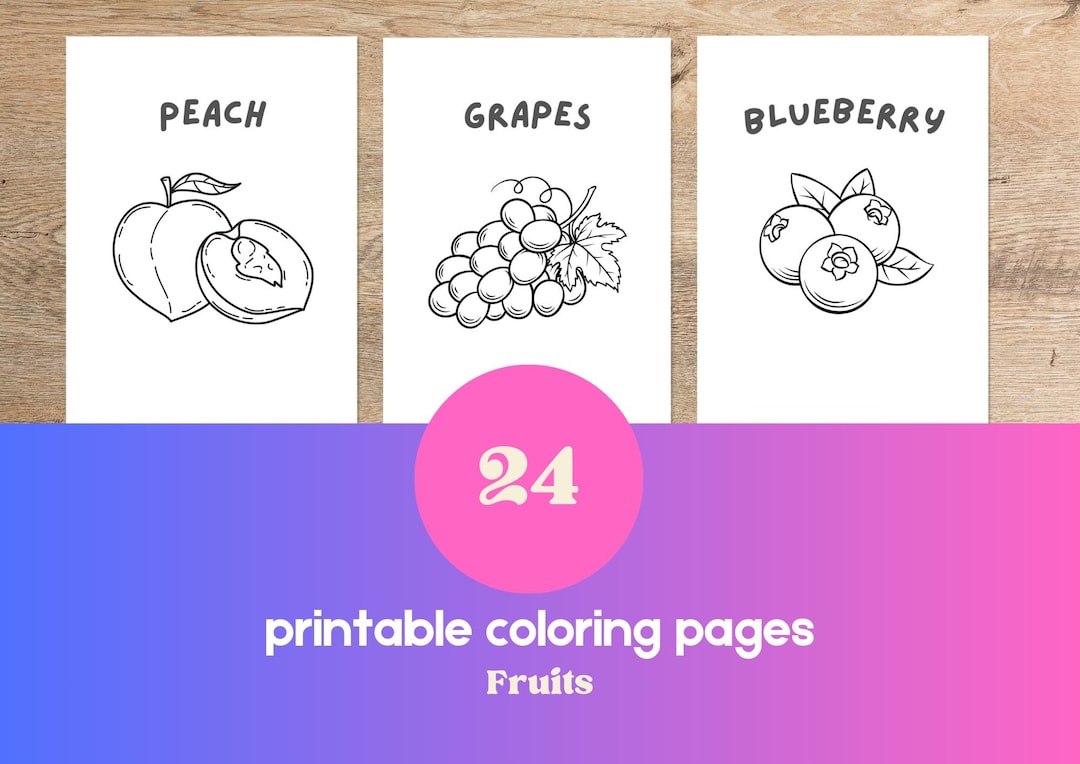 Printable Fruits Coloring Pages for Kids | 24 Fruits Sheets for ...